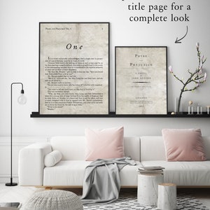 Pride and Prejudice Print, Jane Austen, Book Page Print, Literary Print ...