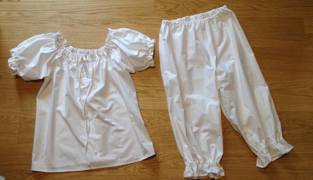 Victorian Style Pyjamas Set Camisole / Negligee / Top and Bloomers ...