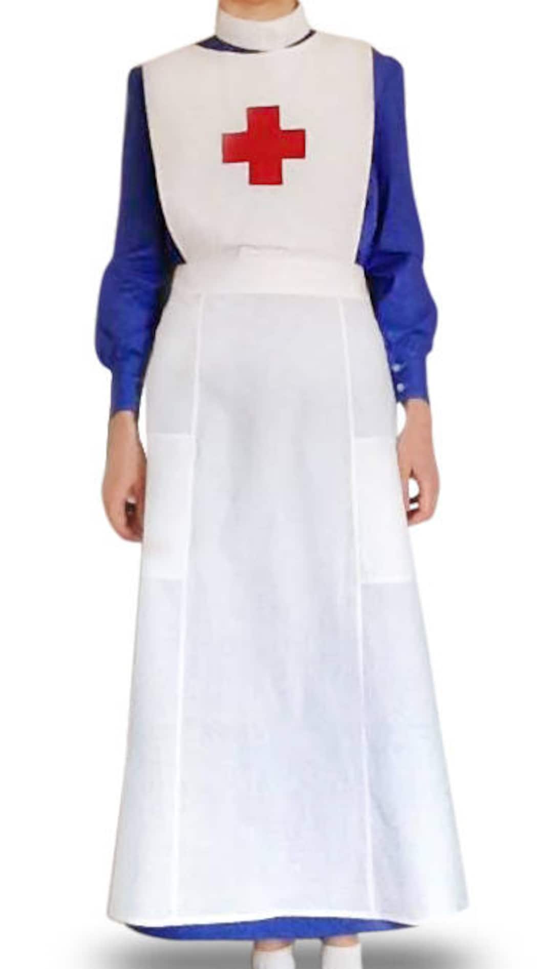 VAD Nurse Uniform Full Apron Handmade WW1 WWI Historical Costume ...