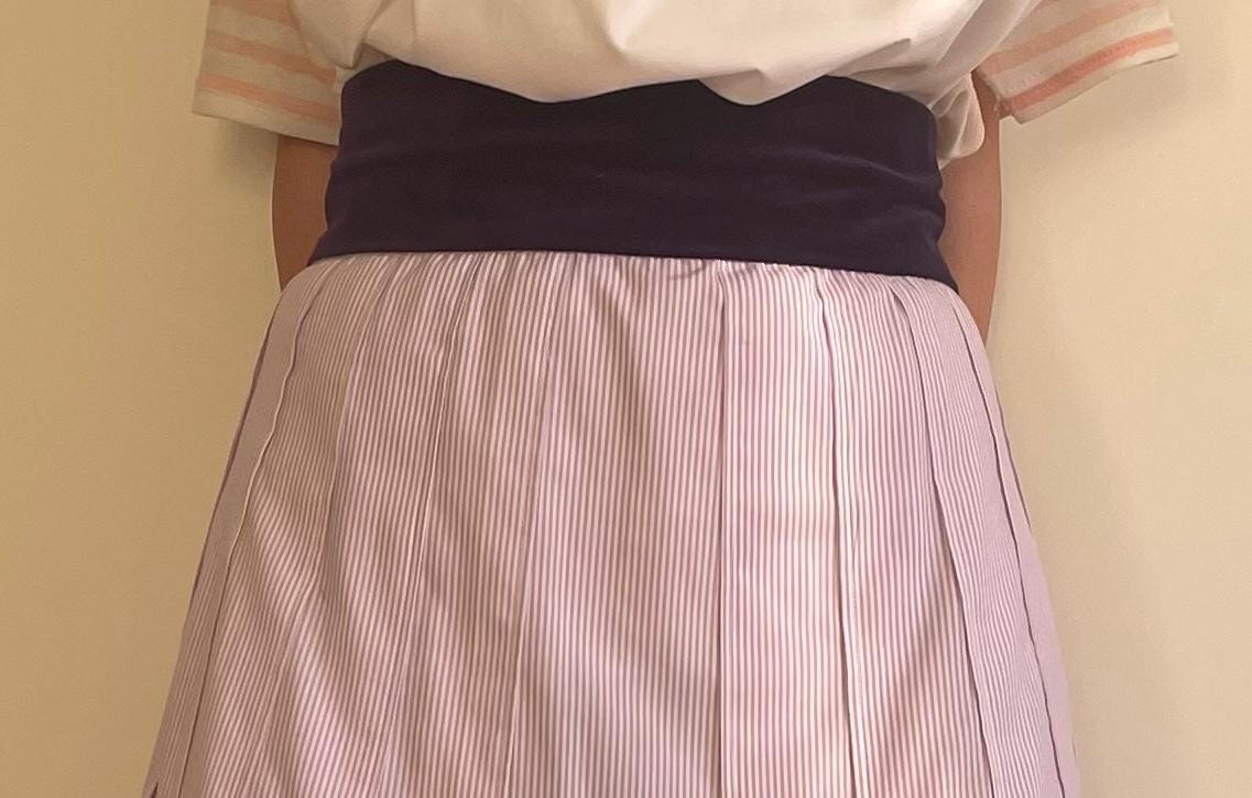 Edwardian (1904-1913) External Belt - Pleated Satin/poplin/taffeta ...