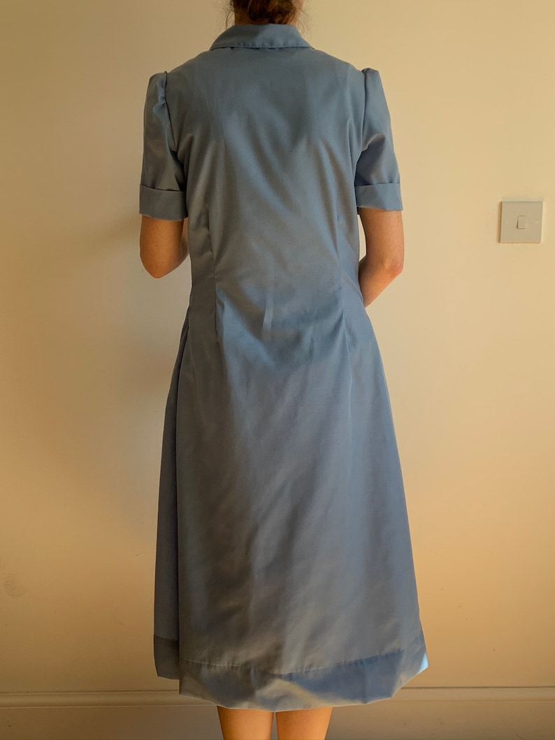 Nurse Uniform 1939-54 WWII WW2 Blue Dress Short Sleeve White | Etsy UK