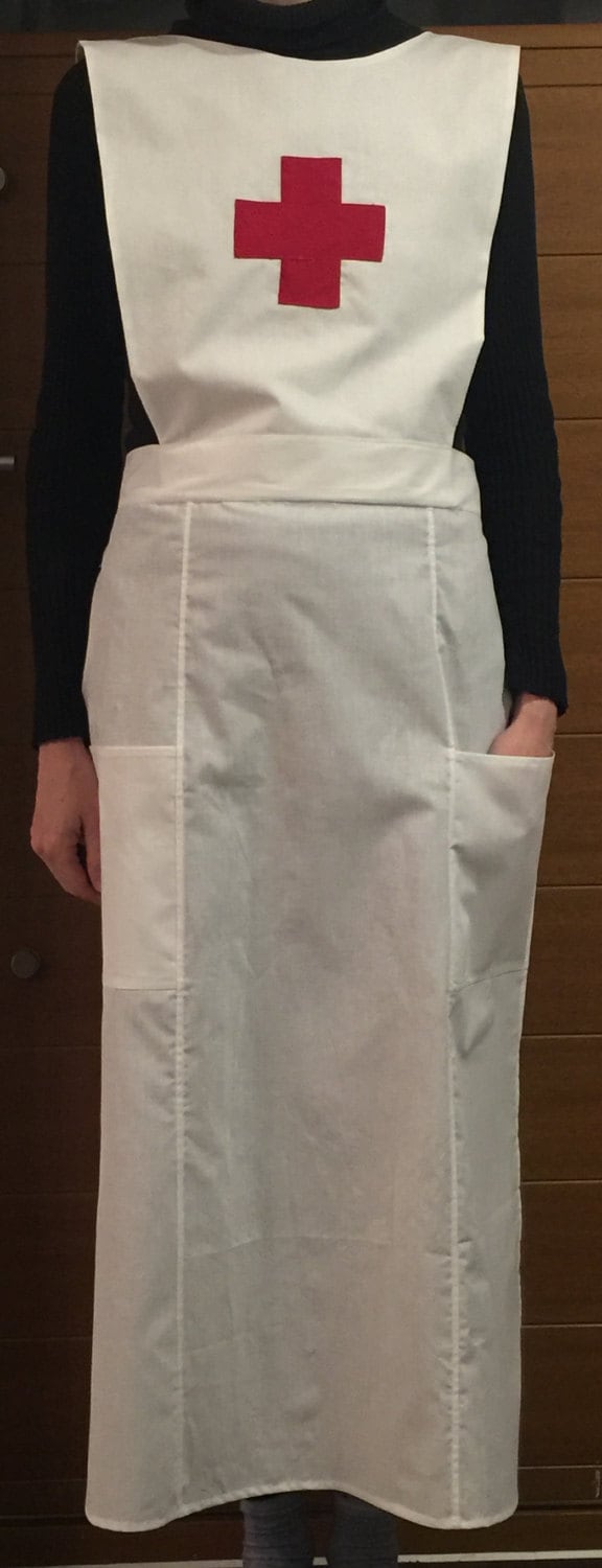VAD Nurse Uniform Full Apron Handmade WW1 WWI Historical Costume ...