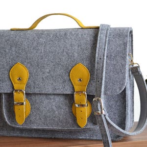 Computer Bag, Felt Bag, Office Bag, Felt Satchel, School Bag, Womens ...