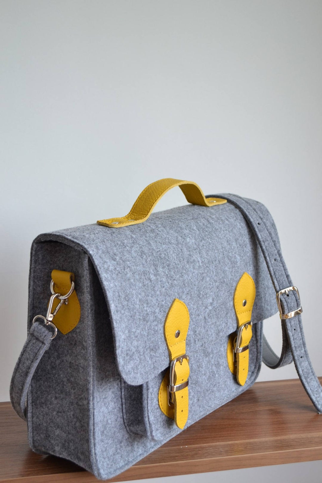 Computer Bag, Felt Bag, Office Bag, Felt Satchel, School Bag, Womens ...