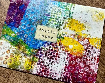 Gelli Print Paper Scrap Pack, 12 Painted Paper Pieces for Mixed Media ...