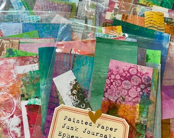 Gelli Print Paper Scrap Pack, 12 Painted Paper Pieces for Mixed Media ...
