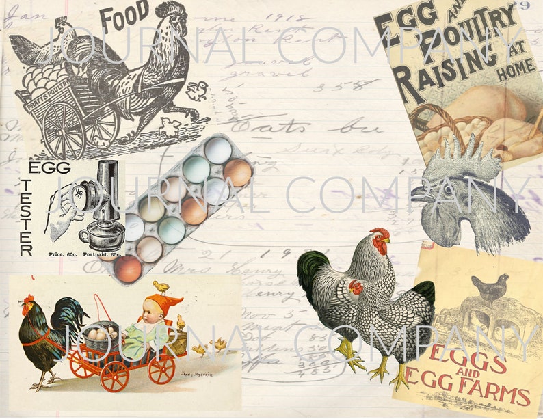 Vintage Farm Homestead Digital Papers Digital Paper for Junk | Etsy