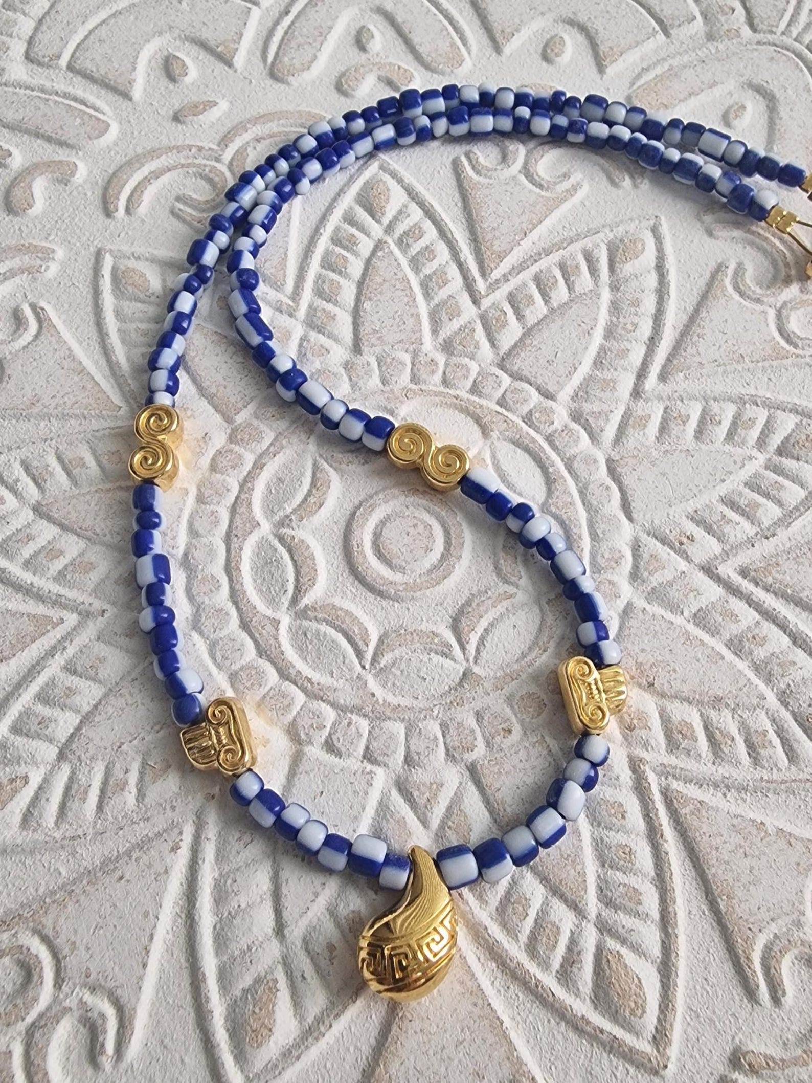 Greek Symbols Necklace, Ancient Greece, Greek Flag Greek Statue Drop ...