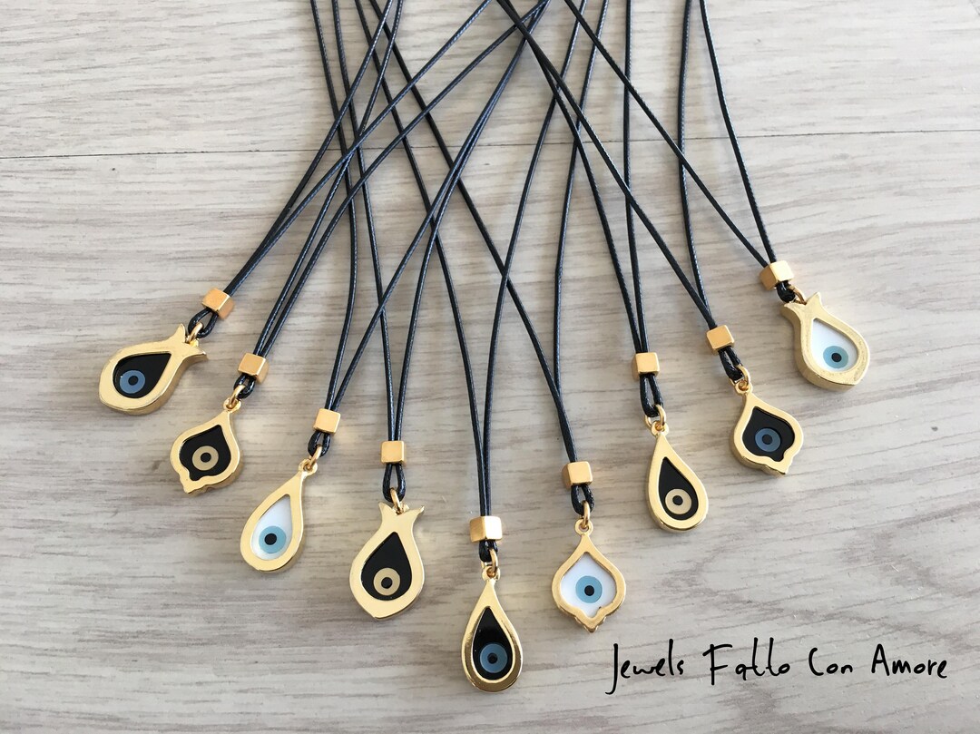 Greek Mati Pendant Necklace, Fish Greek Eye, Teardrop Greek Eye ...
