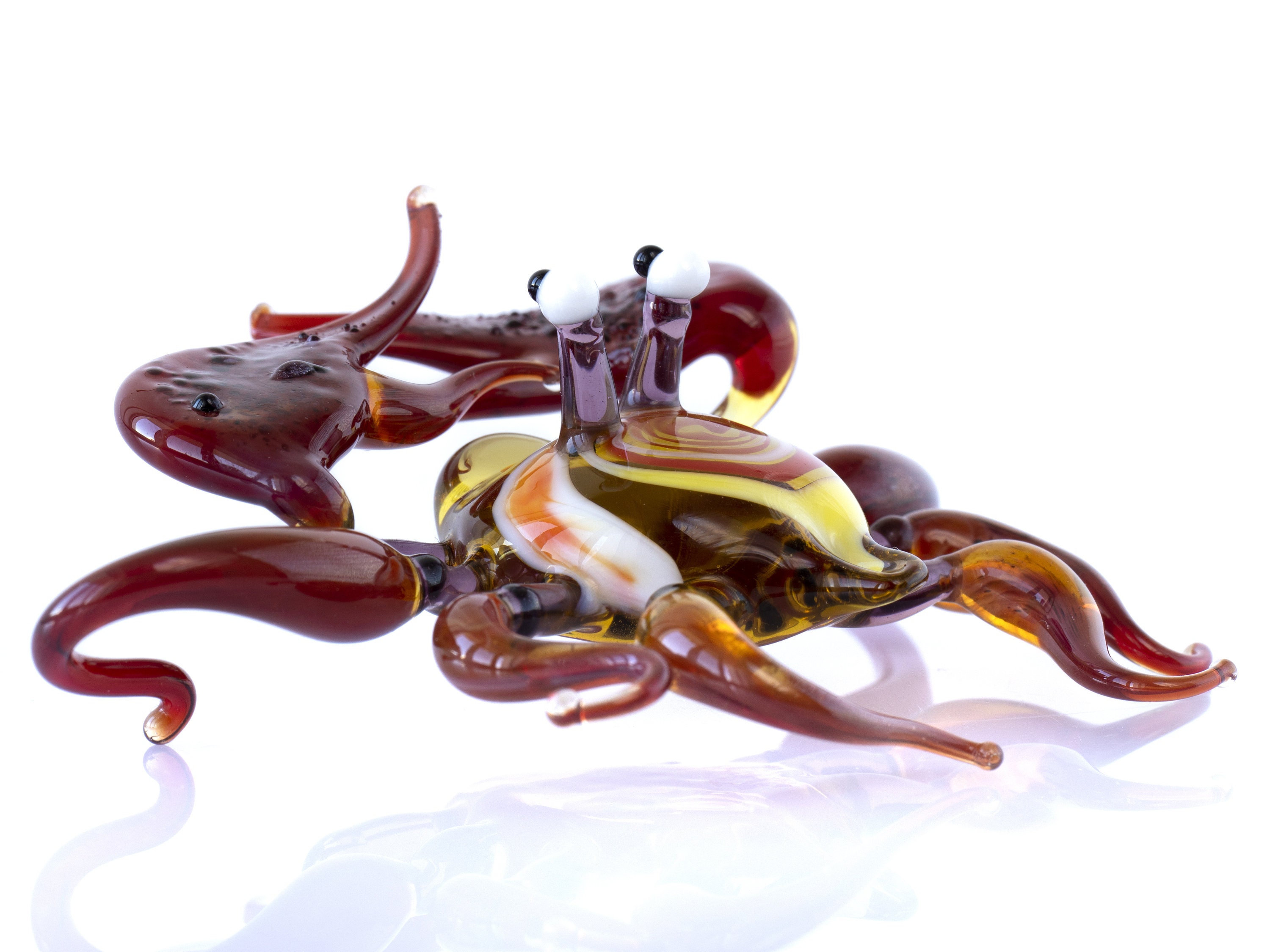 Realistic glass lobster crab figurine art glass sculpture Art ...