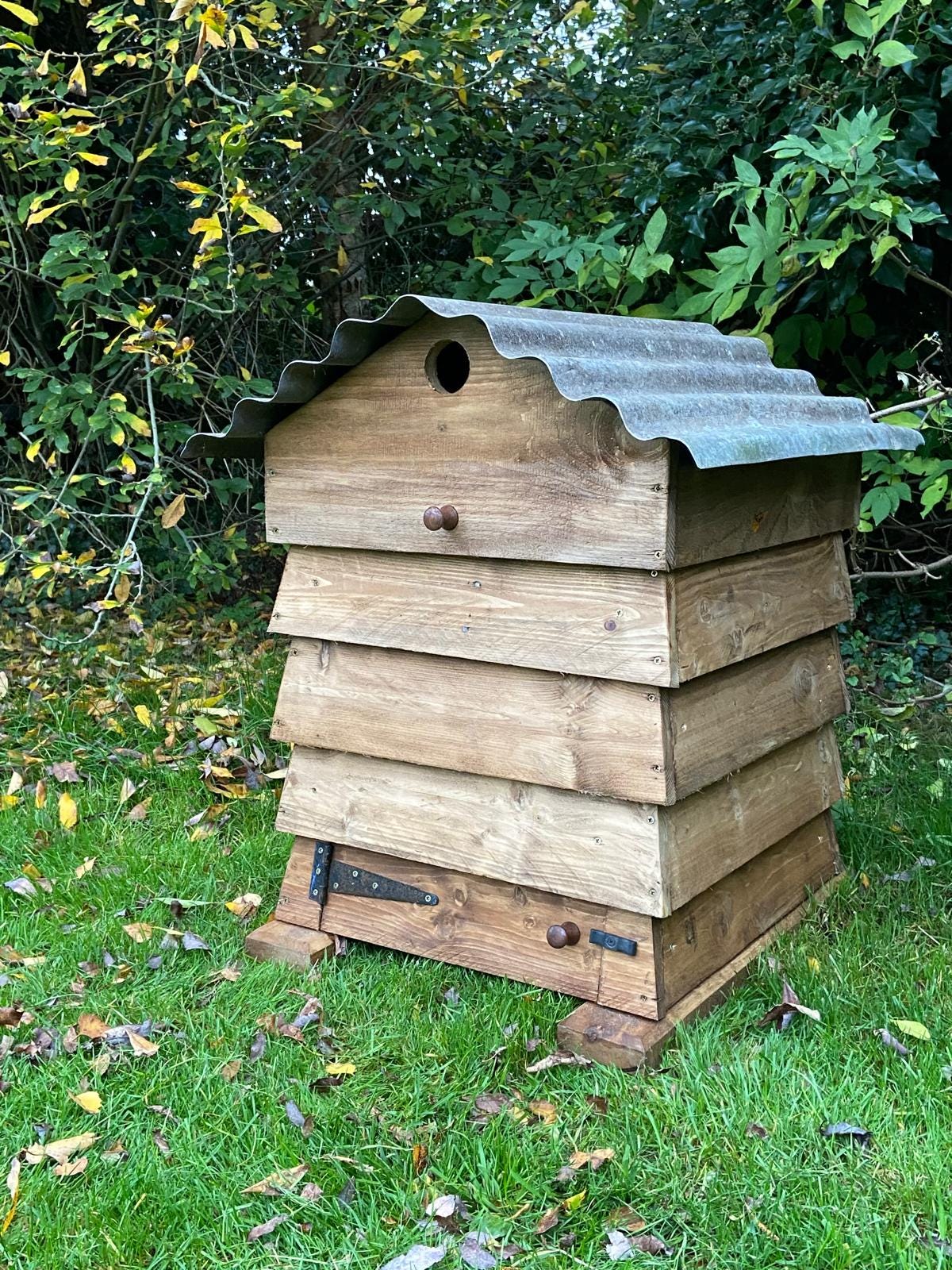 Beehive Garden Composter Made With Rustic Charm From Barnwood - Etsy UK