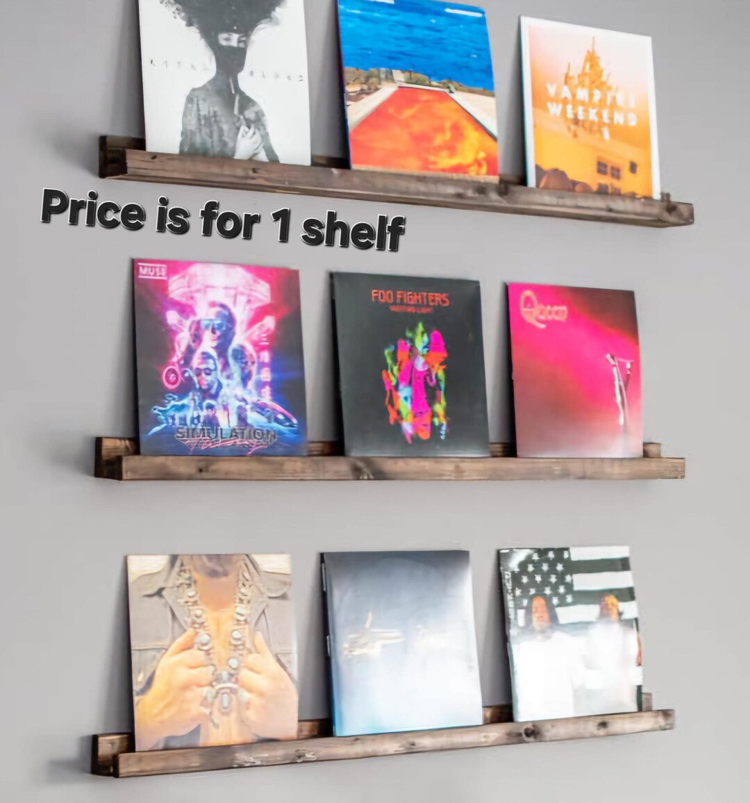 Floating Record Vinyl LP Photo Shelf/shelves Music Shelf Kids Bedroom ...