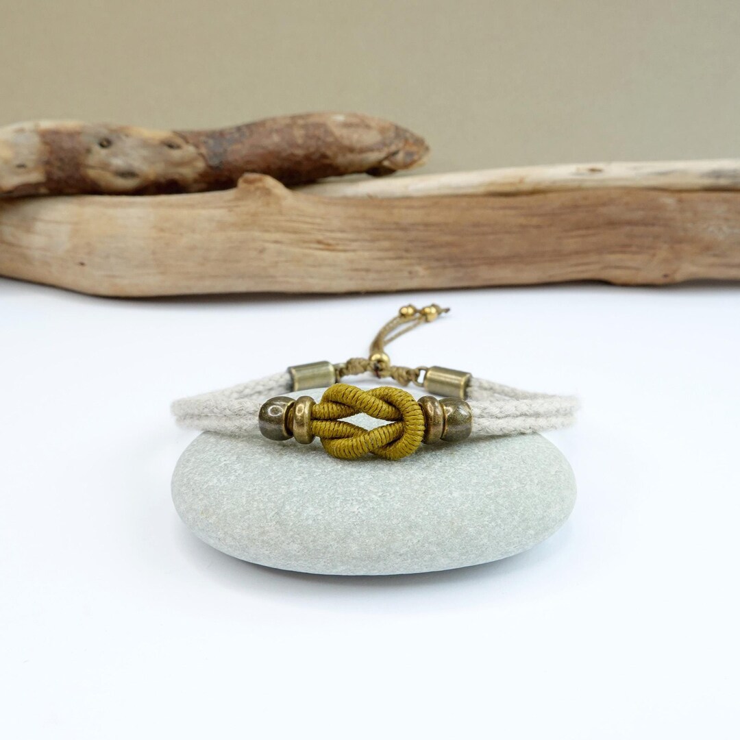 Hemp Knot Rope Bracelet for Women, Eco-friendly Gift for Her ...