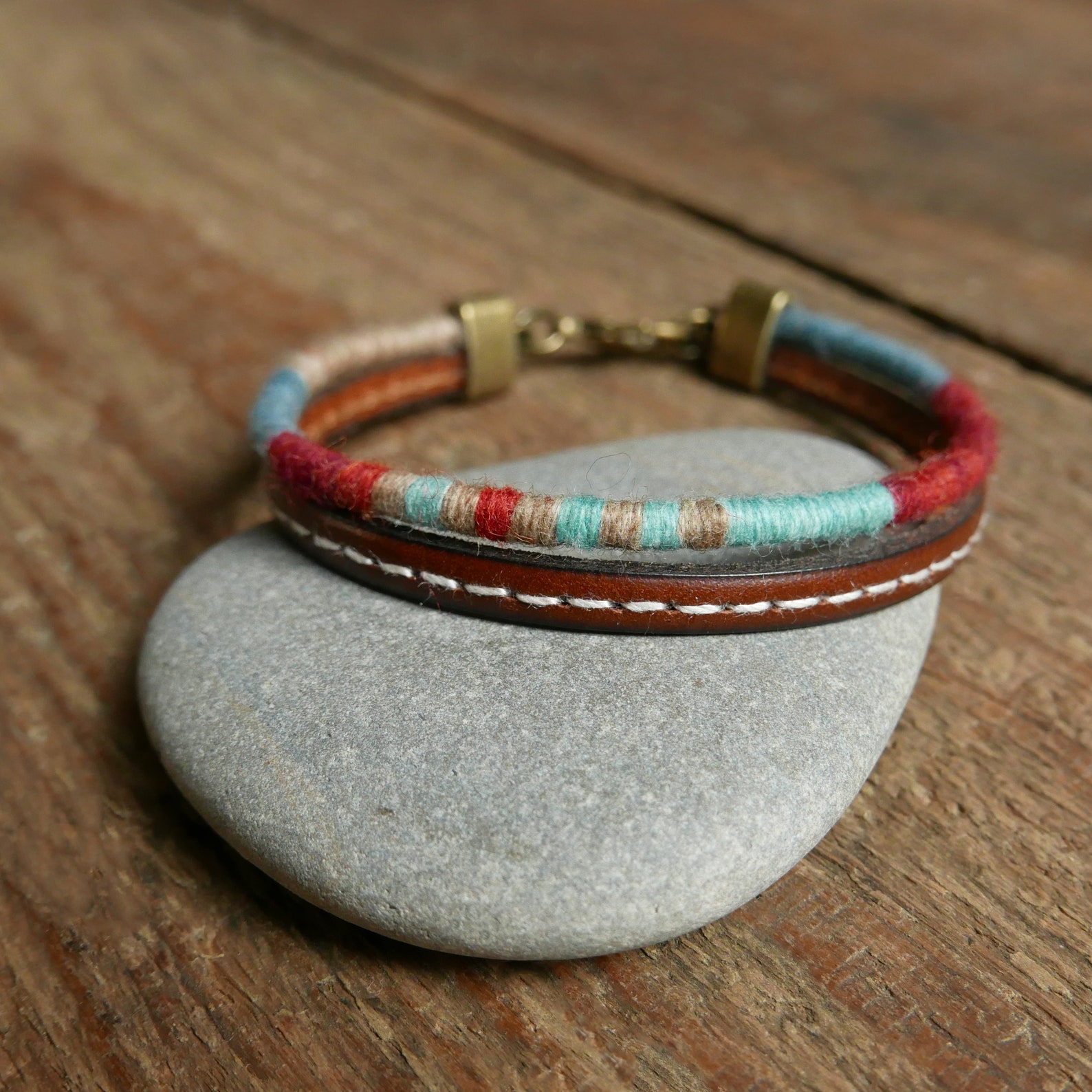 Men's Bracelet Gift for Him, Bohemian Bracelet Mens Jewelry, Multicolor ...