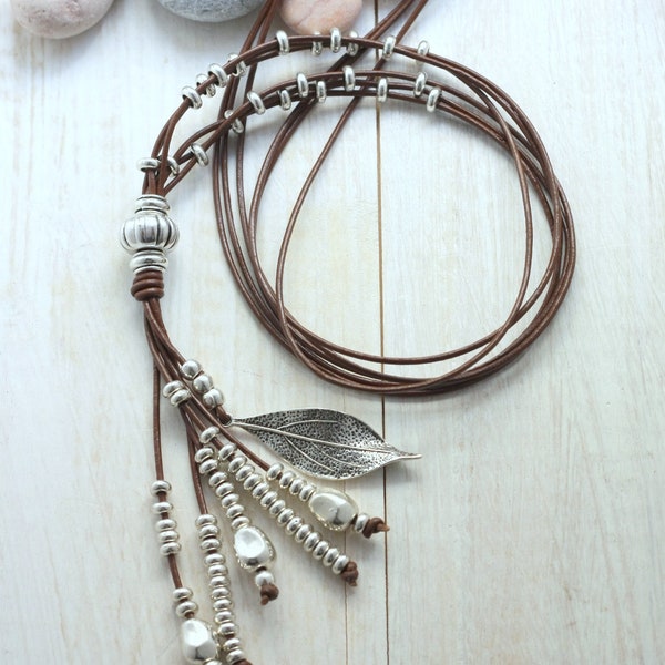 Leather Lariat - Etsy