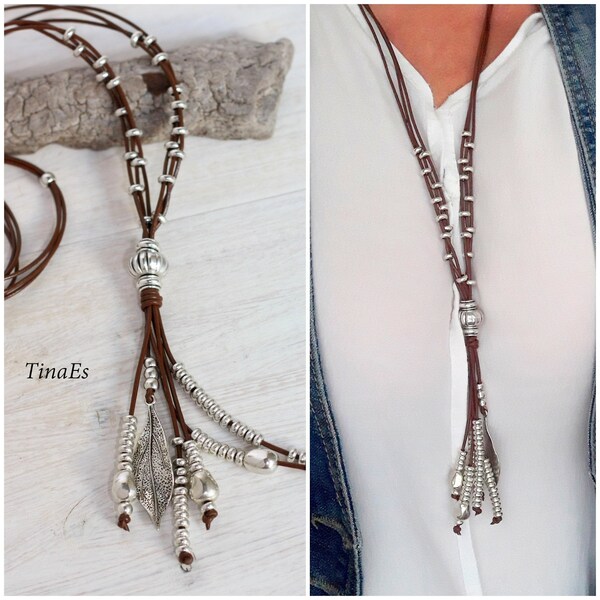 Leather Lariat - Etsy