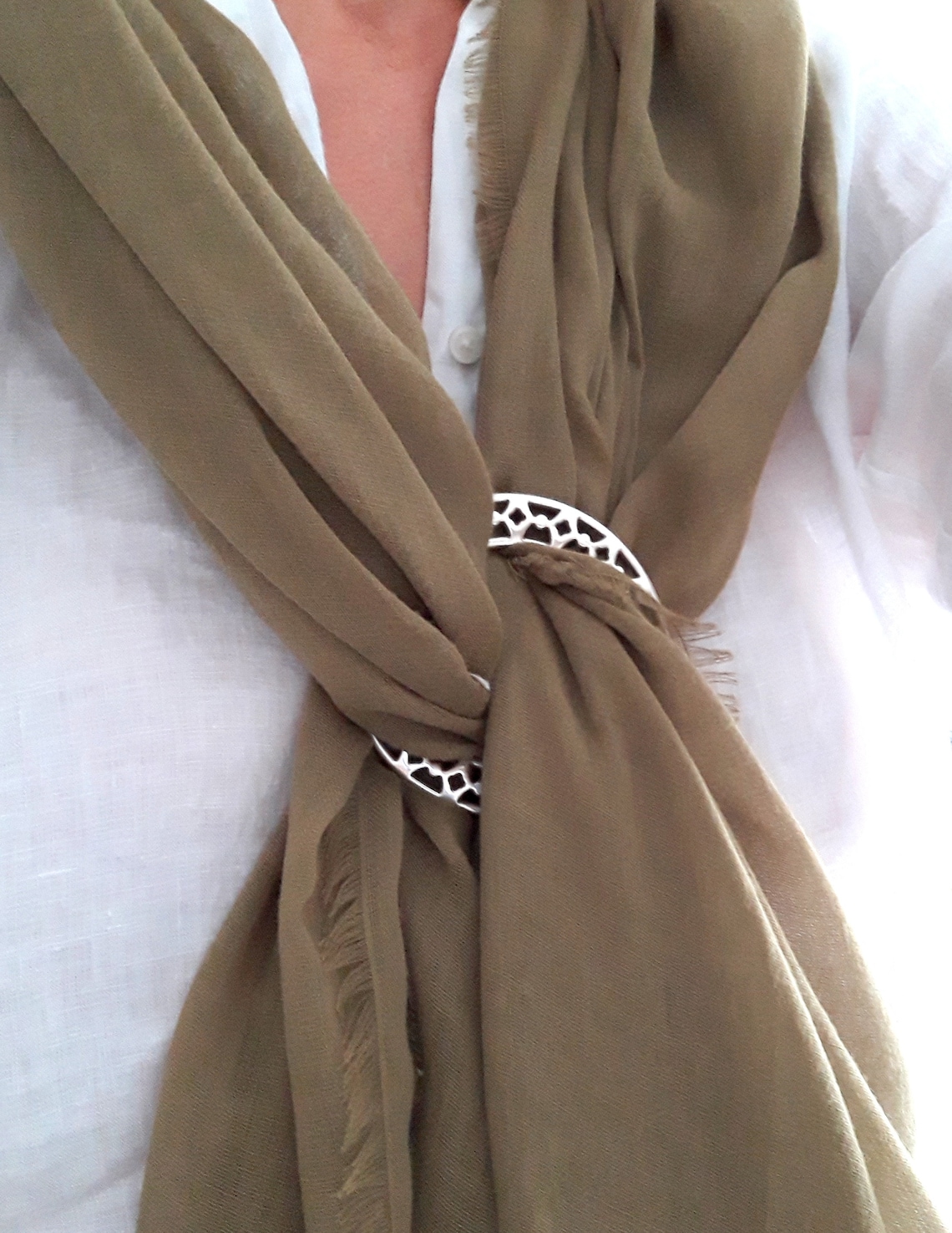 Elegant Circle Scarf Ring Jewelry Silver Craft Ring Wife - Etsy