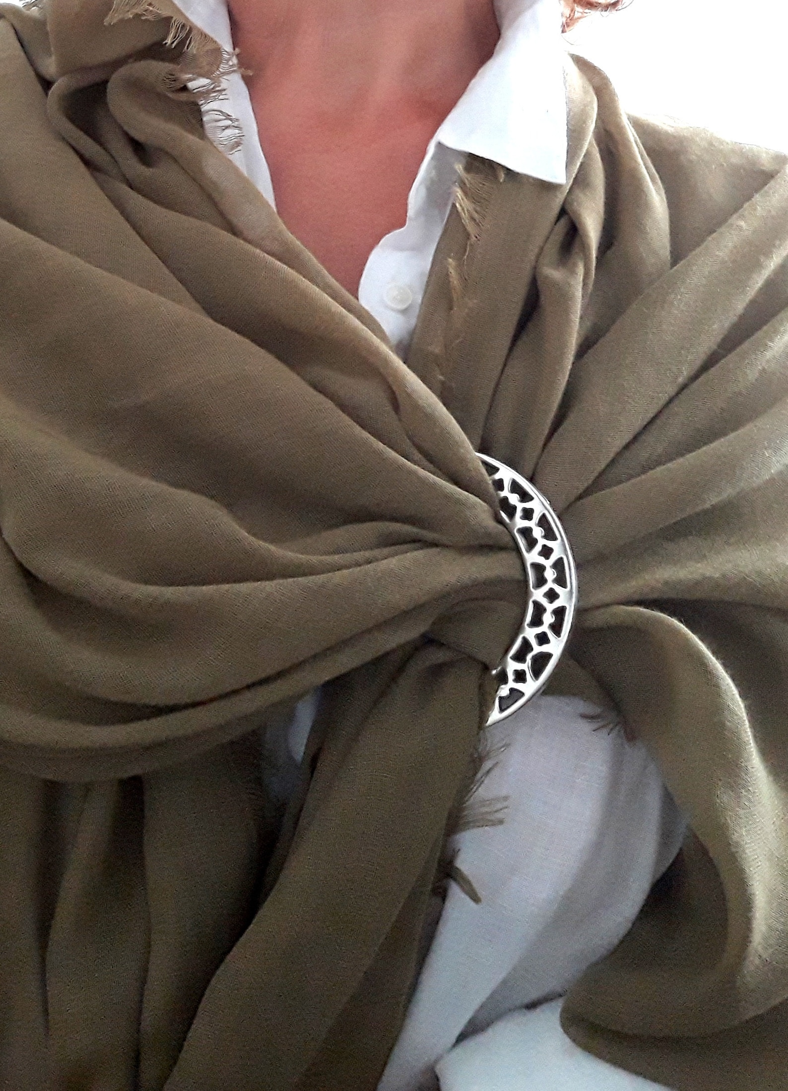 Elegant Circle Scarf Ring Jewelry, Silver Craft Ring, Wife Gift, Fall ...