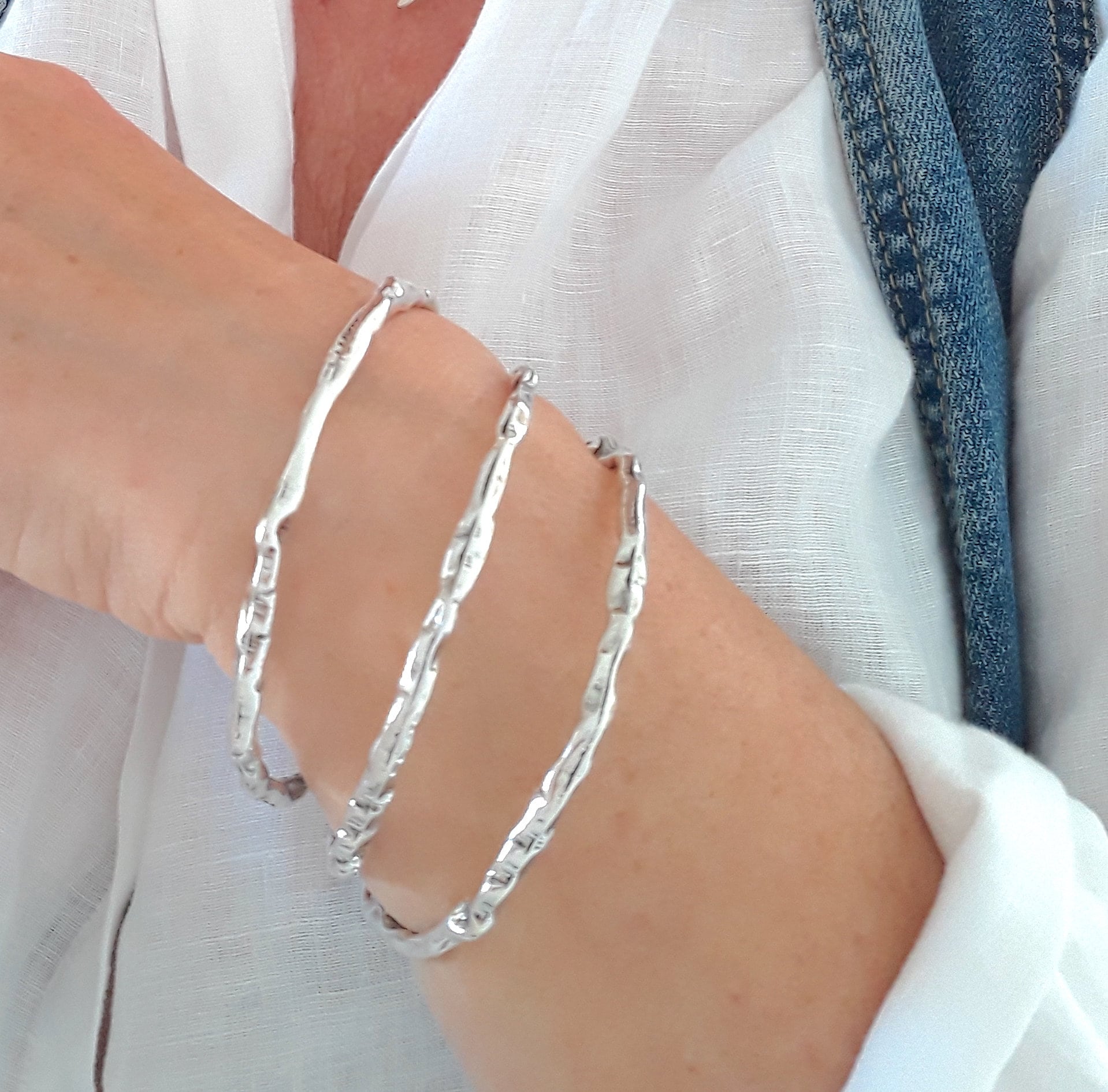 Pulsera de plata para mujer joyería étnica boho pulsera de | Etsy