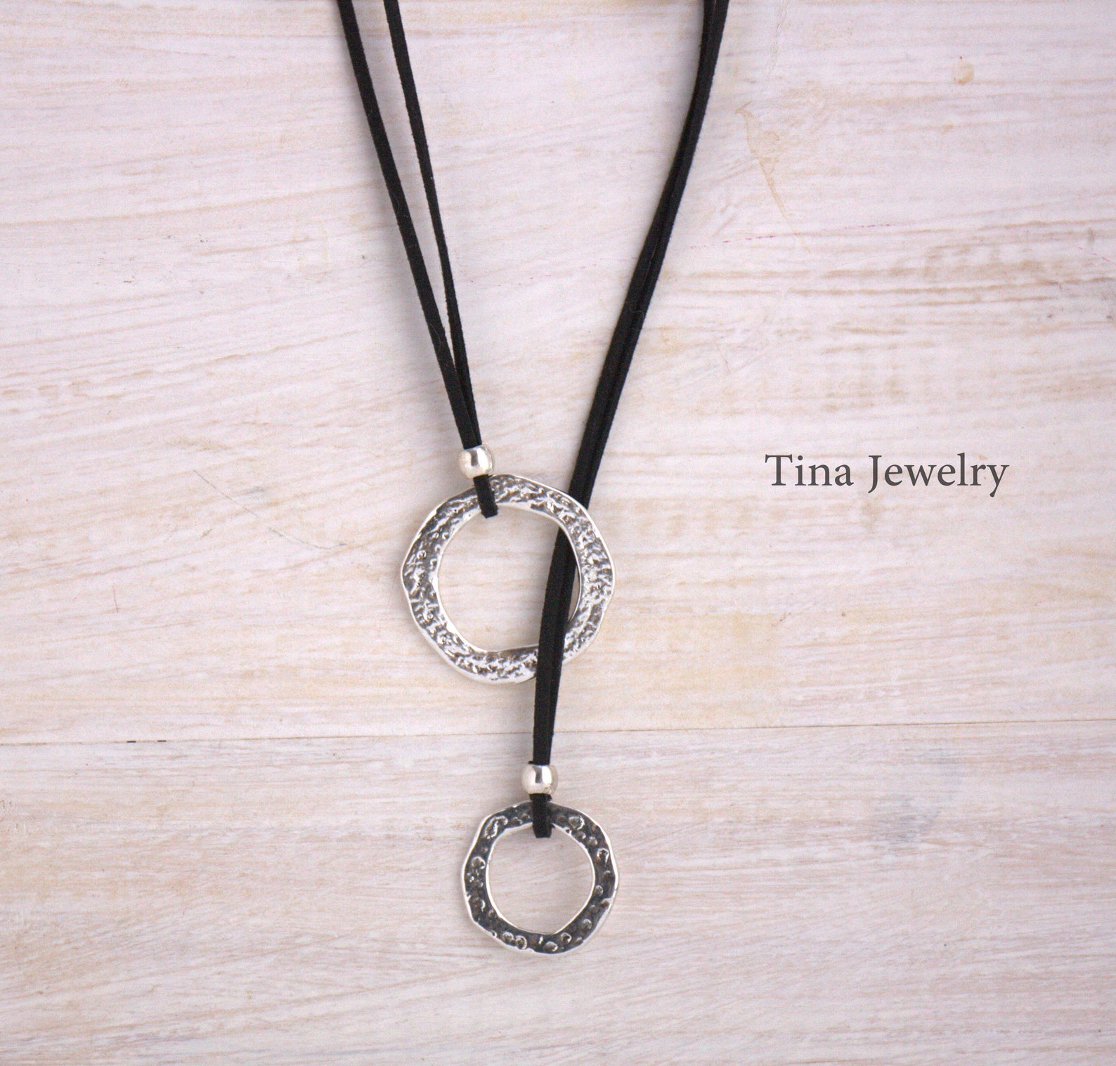 Silver Rings Choker Lariat Loop Necklace One Style Eyeglass - Etsy