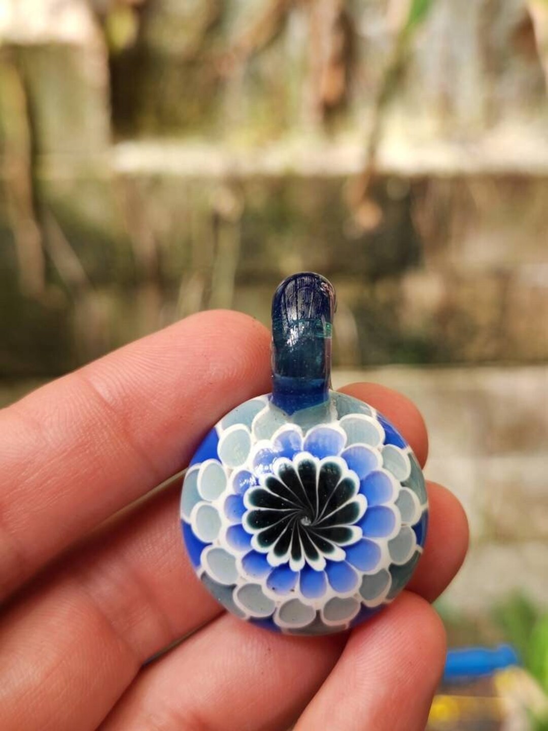 Rainy-day Dotstack Glass Pendant - Etsy