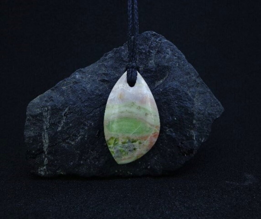 Skye Marble Pendant - Rare Natural Pink, Scottish Cuillin Mountains ...