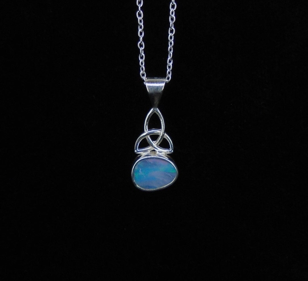 Opal Pendant Frame Set in 925 Sterling Silver, Celtic Knot Design ...