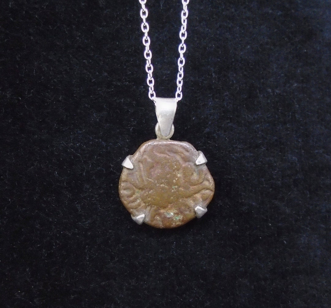 Ancient Raja Chola Coin Pendant – 925 Sterling Silver, India - Etsy