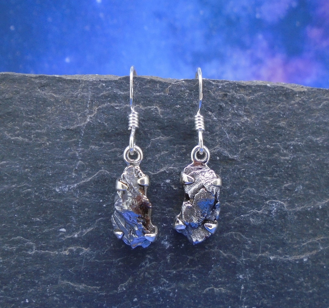 Meteorite Earrings - Sterling Silver Set, Outer Space, Starborn, Sky ...