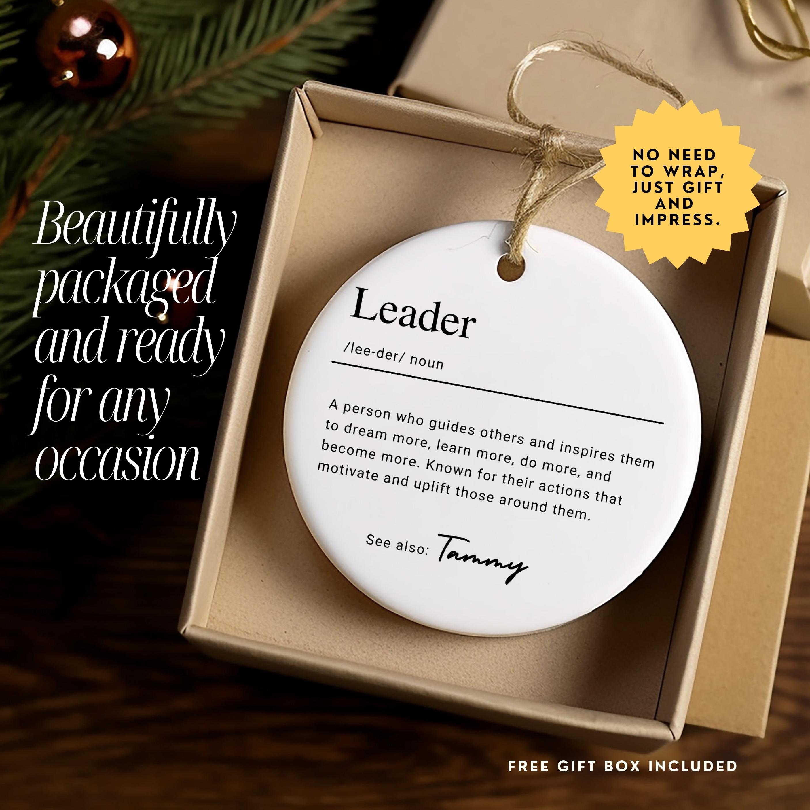 Personalized Leader Keepsake Ornament, Custom Ceramic Ornament With ...