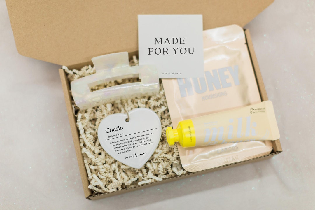Personalized Cousin Gift Box, Self Care Pamper Gift for Her, Relaxation ...