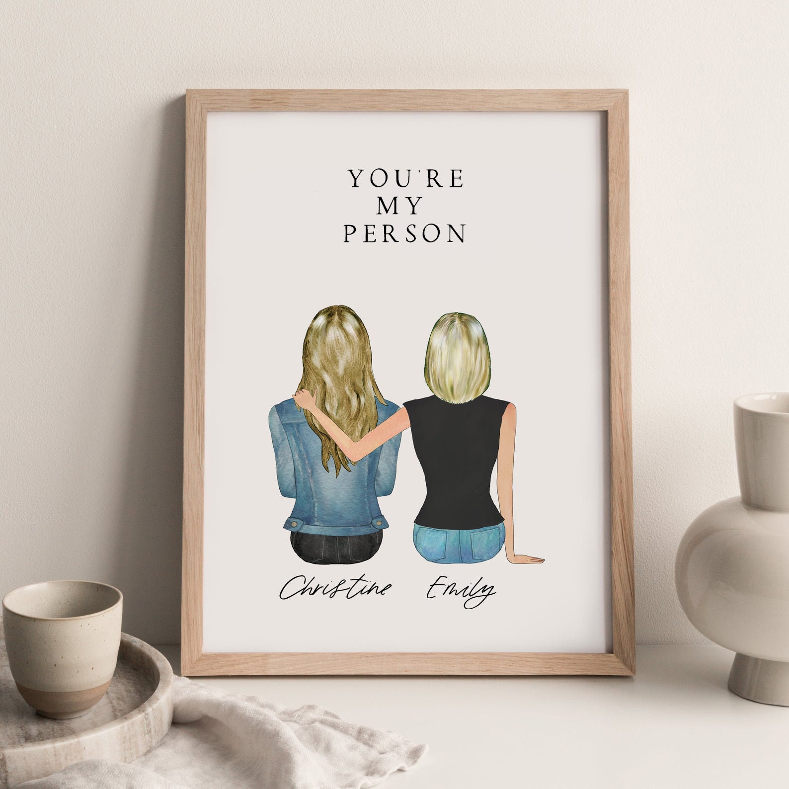 Personalized Wall Art Best Friends Customizable Gift for Her - Etsy