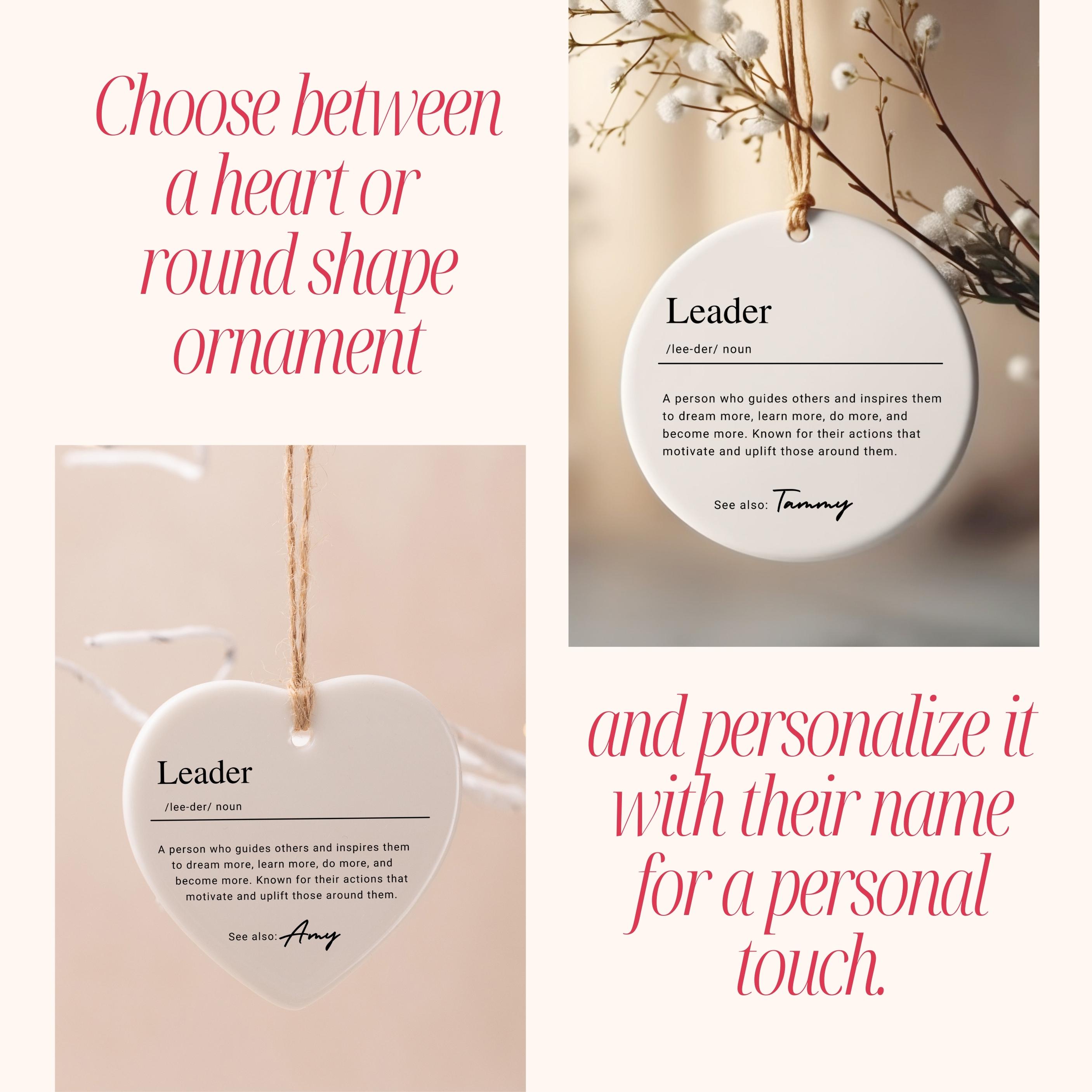 Personalized Leader Keepsake Ornament, Custom Ceramic Ornament With ...