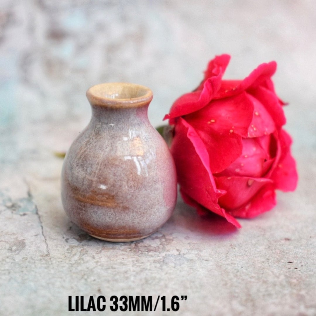 Mini Bud Vase, #6, Tiny Pottery, Single Stem Flower Pot, Miniature ...
