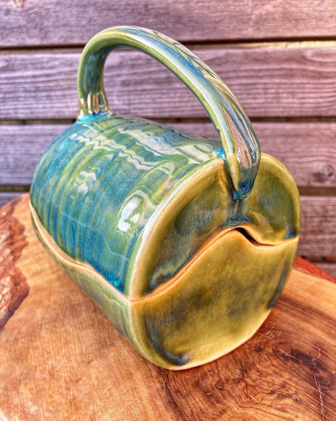 Unique Ceramic Butter Dish, Butter Barrel, Covered Dish, Hygge Pottery ...