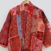 Kantha Robe, Kantha Jacket, Handmade Pumpkin Print Kantha Jacket ...