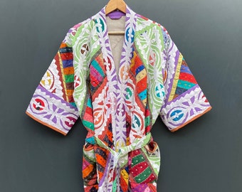 Handmade Kantha Jacket Embroidered Vintage Work Coat Unique - Etsy