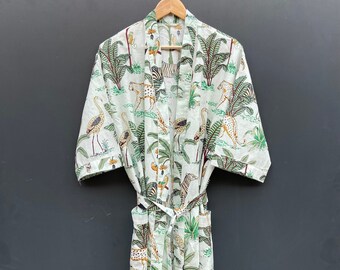 Jungle Print Robe - Etsy