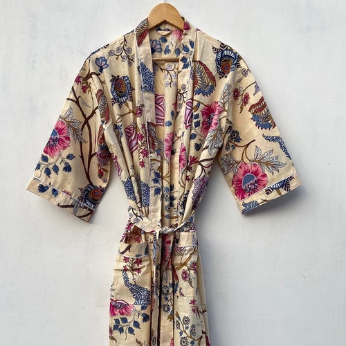 Floral Print Robes Bridesmaid Kimono Robe Floral Kimono - Etsy
