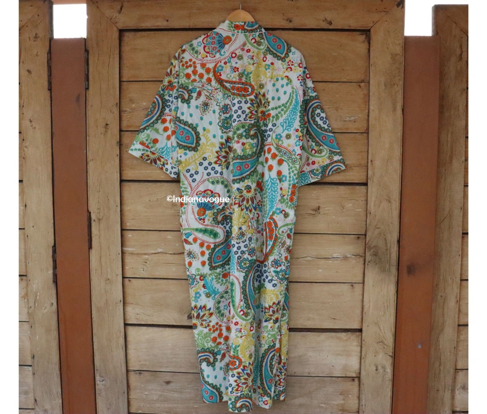 EXPRESS DELIVERY Cotton kimono Robes Paisley print Kimono | Etsy