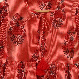 Kyra Top Dress Mini Dress Striped Block Print Tunic Top - Etsy