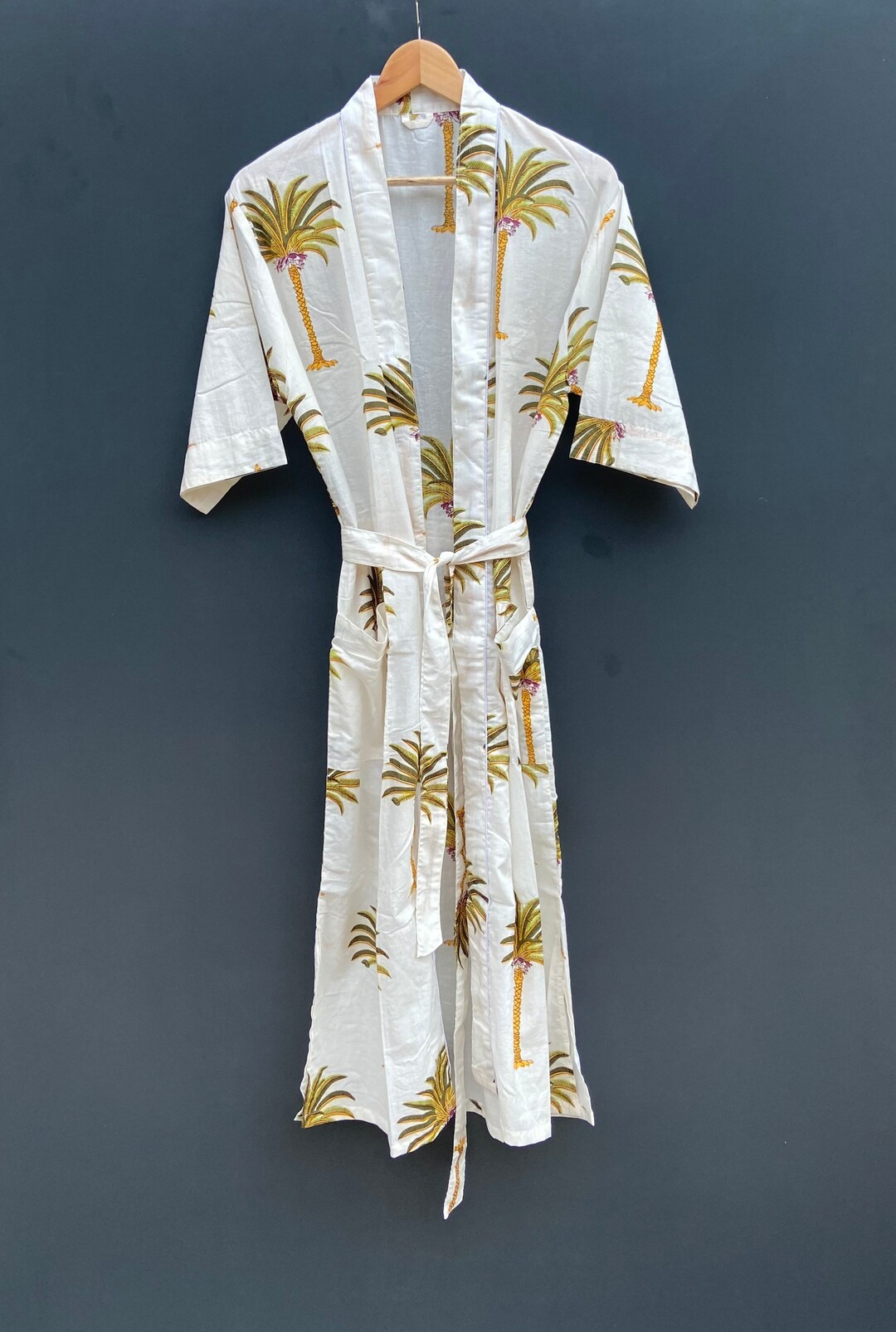 Palm Tree Robes Bridesmaid Kimono Robe Boho Kimono - Etsy