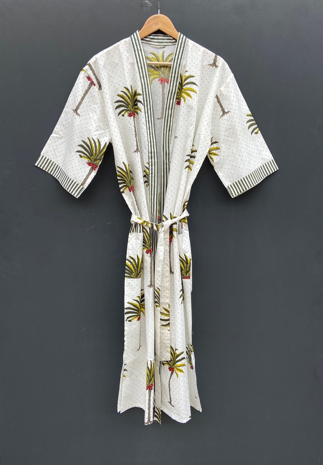 Palm Tree Robes, Bridesmaid Kimono Robe, Boho Kimono, Beautiful Bridal ...
