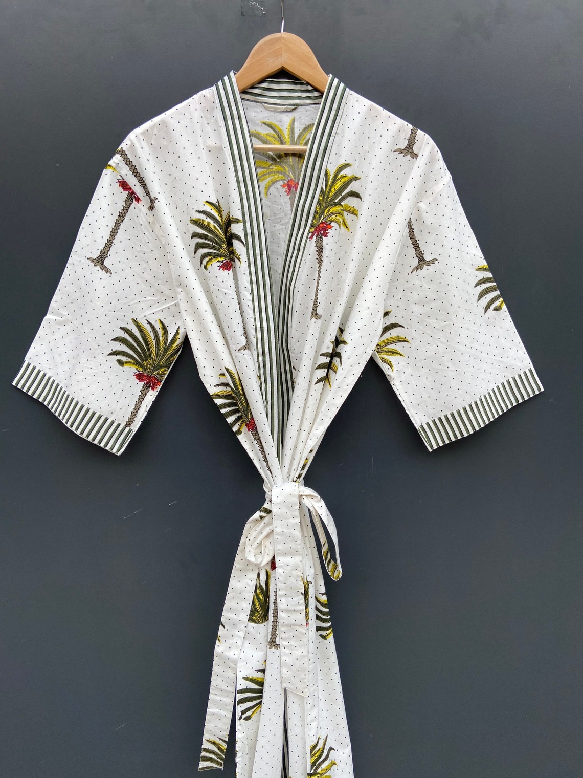 Palm Tree Robes Bridesmaid Kimono Robe Boho Kimono - Etsy