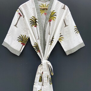 Palm Tree Robes, Bridesmaid Kimono Robe, Boho Kimono, Beautiful Bridal ...