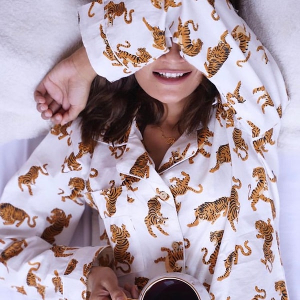 Tiger Pajamas - Etsy