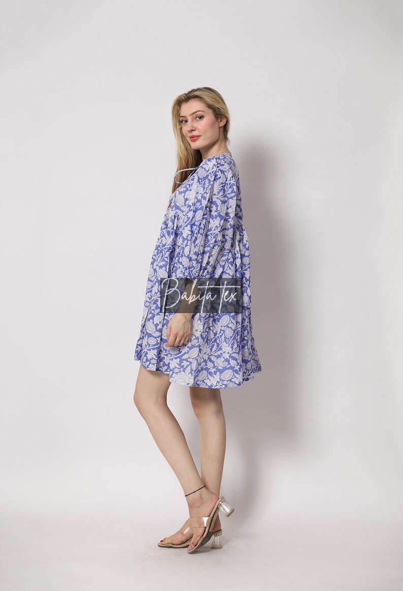 Floral Block Print Soft Cotton Summer Dress, Kyra Midi Dress, Dresses ...
