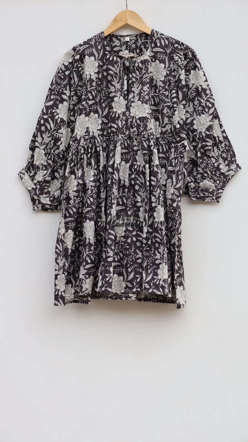 Floral Block Print Soft Cotton Summer Dress, Kyra Midi Dress, Dresses ...