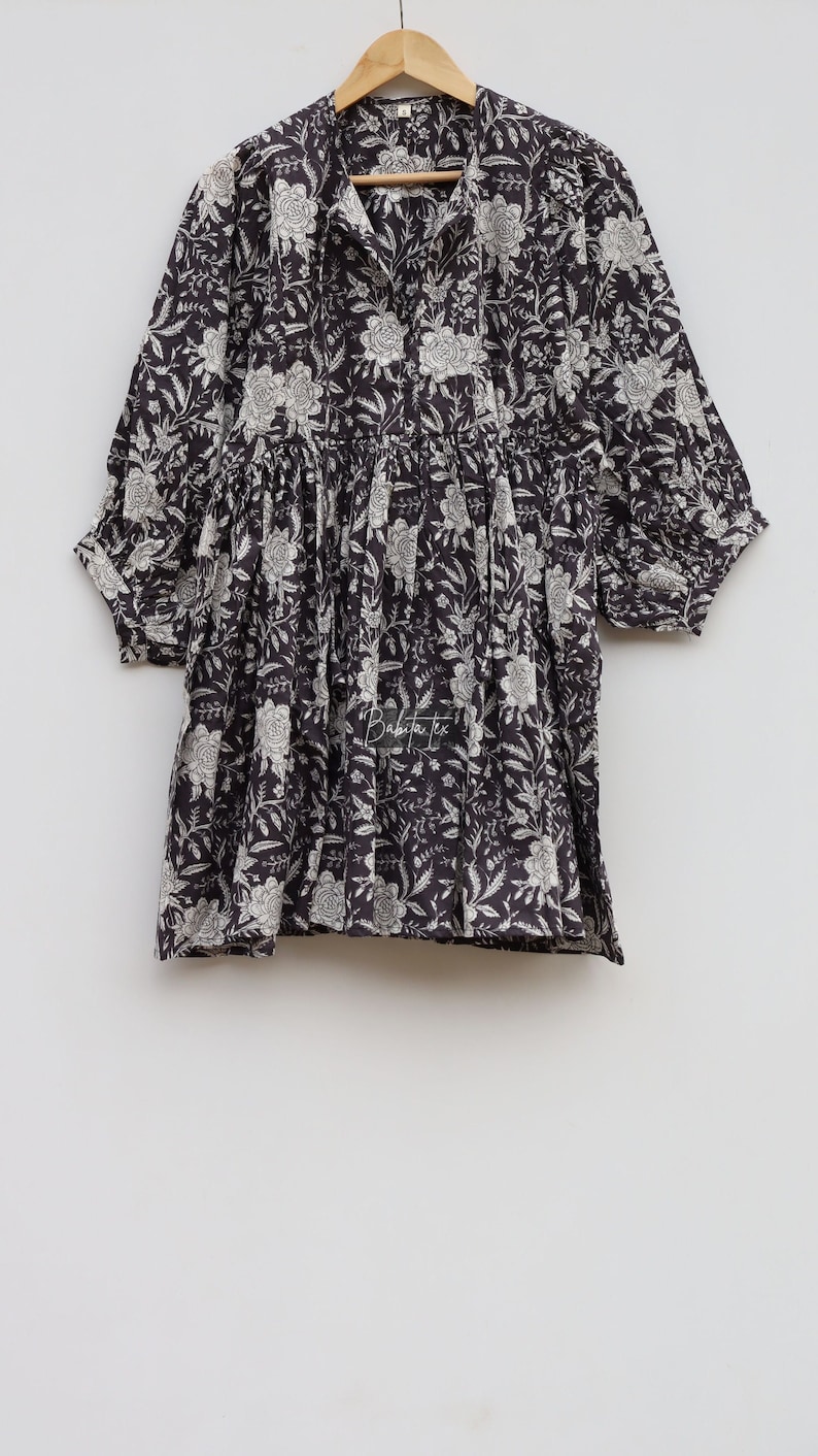 Floral Block Print Soft Cotton Summer Dress, Kyra Midi Dress, Dresses ...