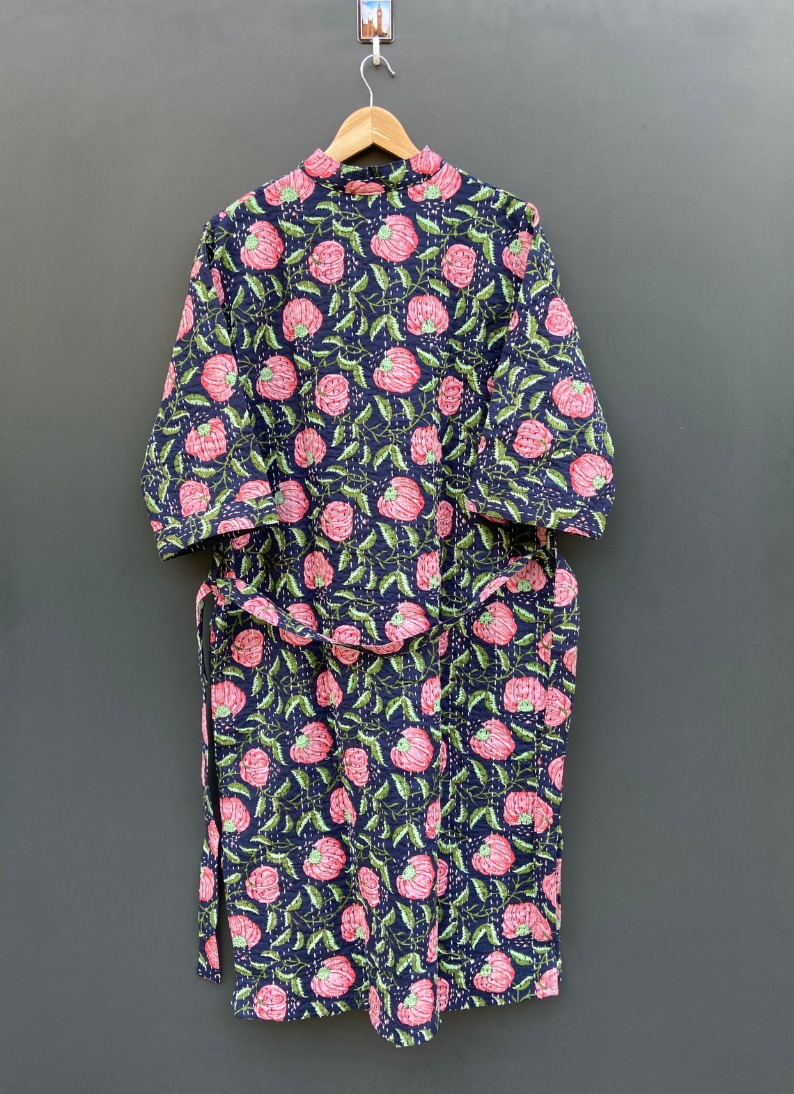 Kantha Robe Kantha Jacket Handmade Pumpkin Print Kantha - Etsy